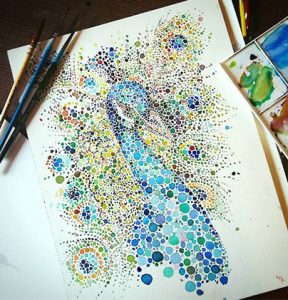 Weekend Art Challenge – Pointillism – London Art College