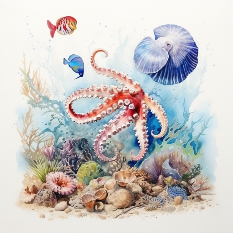 Weekend Art Challenge – Under the Sea Delight – London Art College